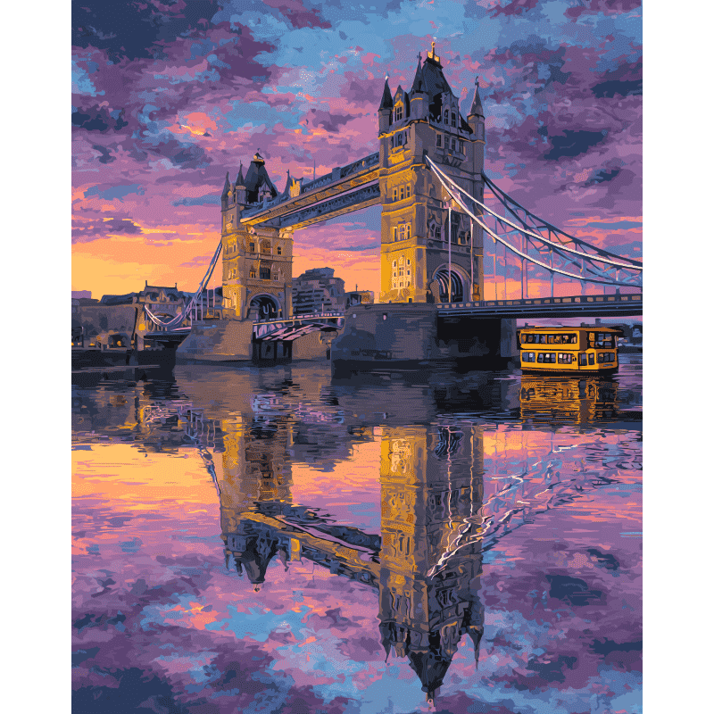 Tower Bridge in reflectie | Schilderen op Nummer – Schilder Op Nummers