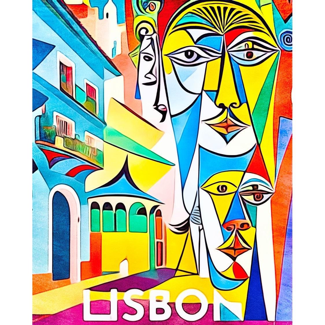 Lisbon, Globetrotter by Zamart | Schilderen op Nummer – Schilder Op Nummers
