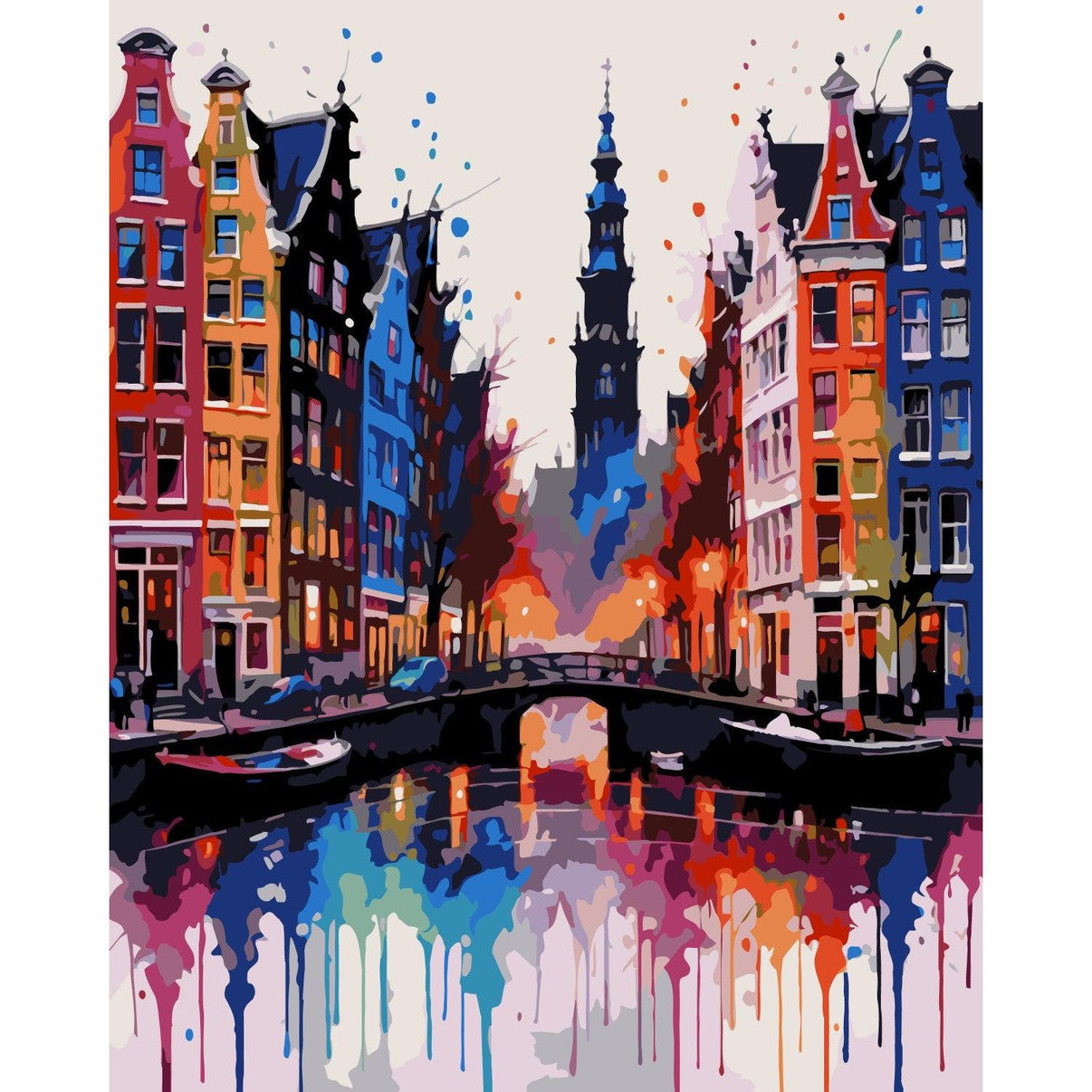 Amsterdam - Color Splash Schilder op nummers | Schilderen op Nummer ...