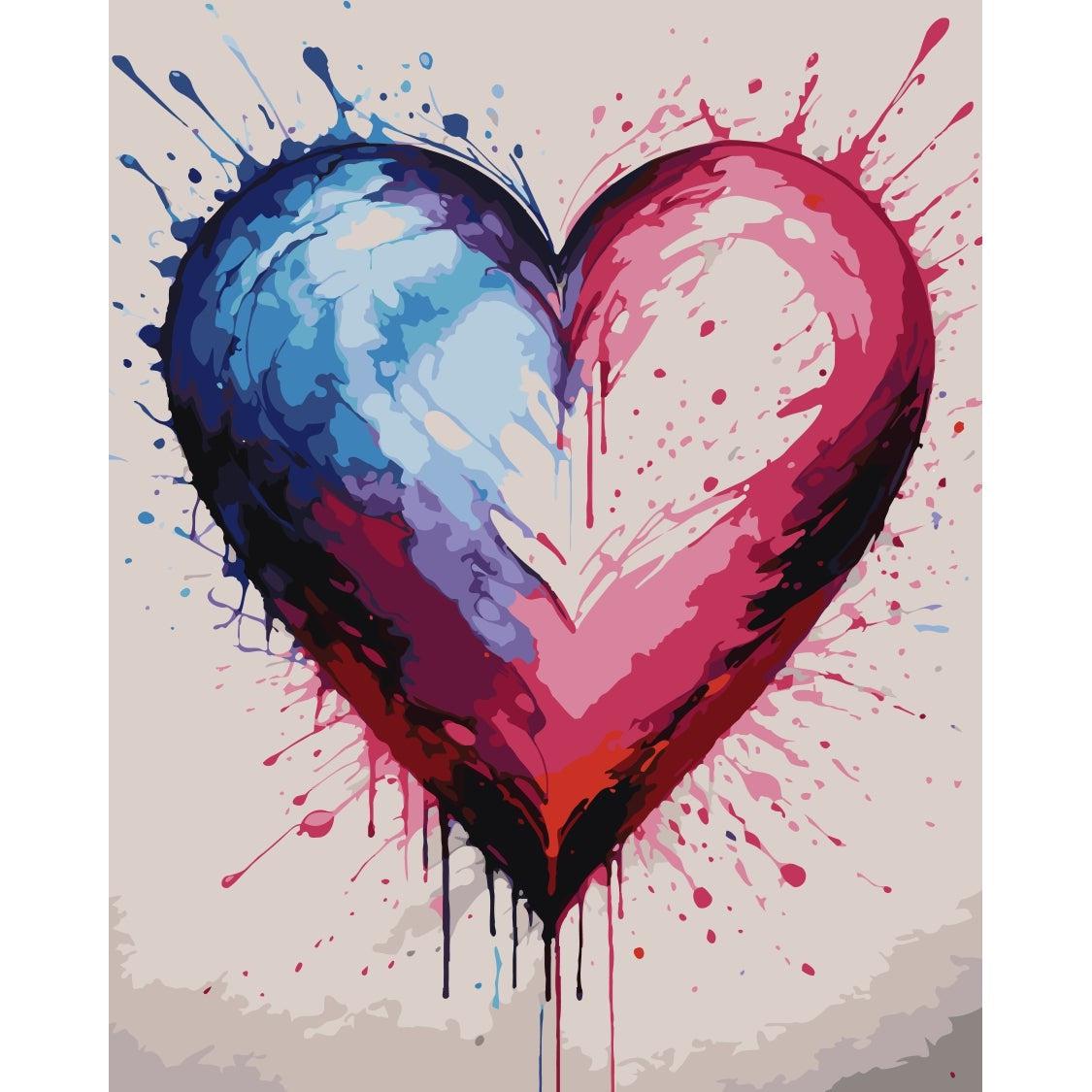 Hart - Color Splash Schilder op nummers | Schilderen op Nummer ...